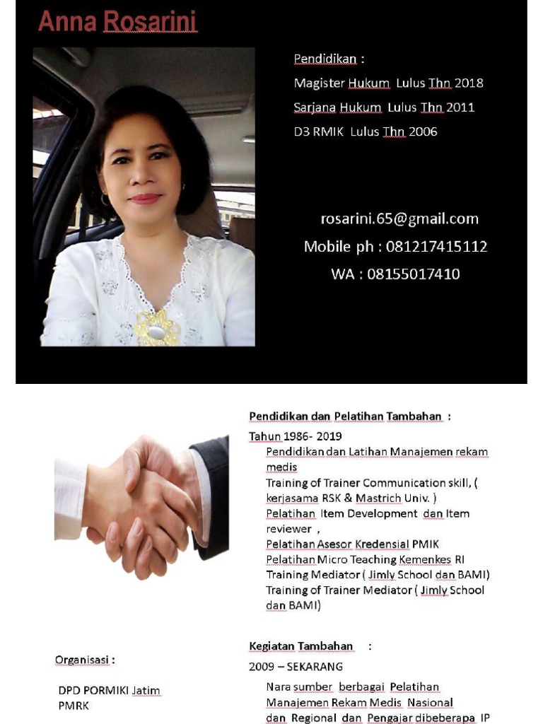 CV ANNA ROSARINI, A.Md. PK,. SH,. MM | PDF