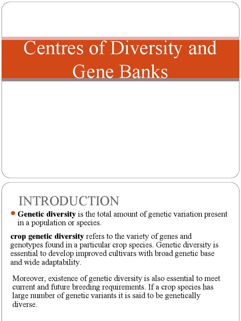 Centers of Diversity | Download Free PDF | Biodiversity | Genetic Diversity