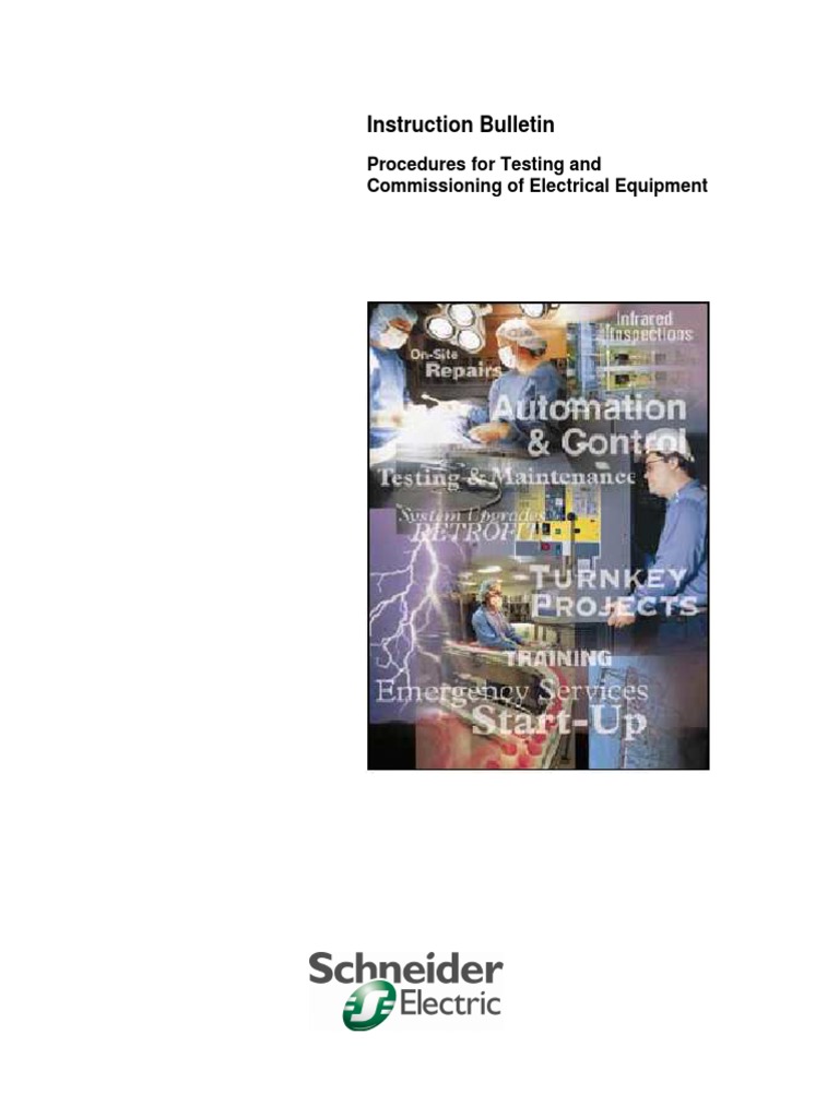 Schneider Startup Test Procedure | PDF | Transformer | Insulator ...