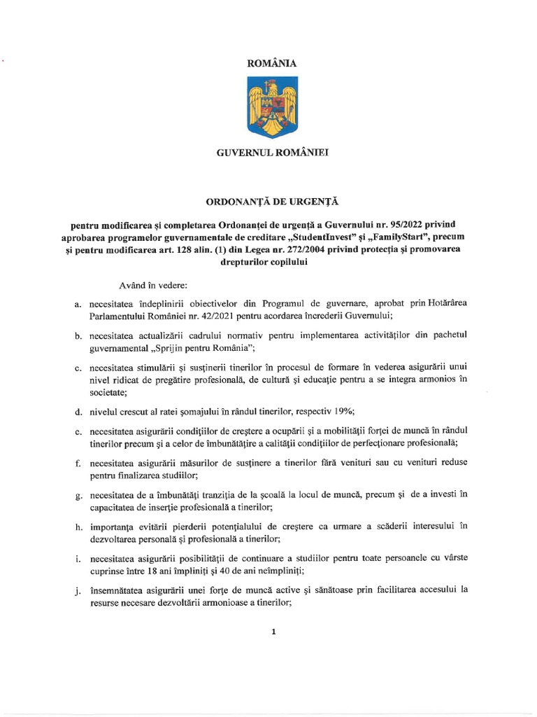 Ordonanta de Urgenta | PDF