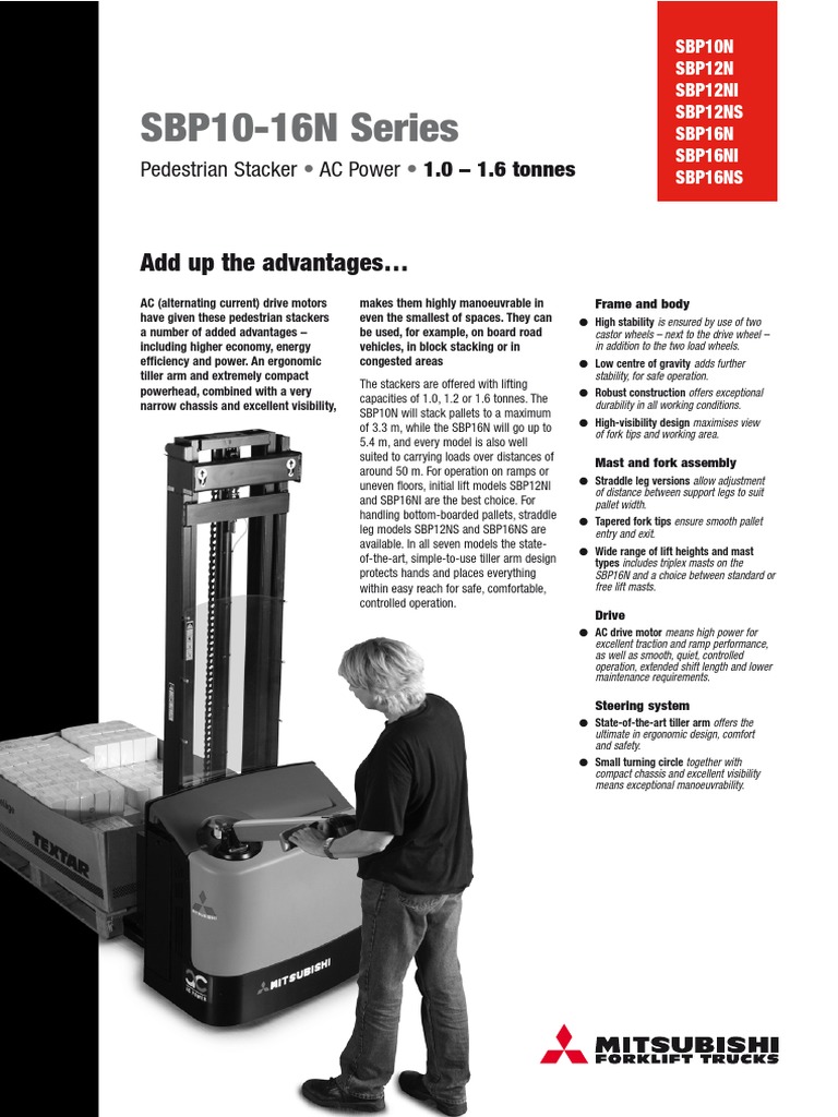 Mitsubishi Sbp 10 16n Pdf Battery Charger Forklift
