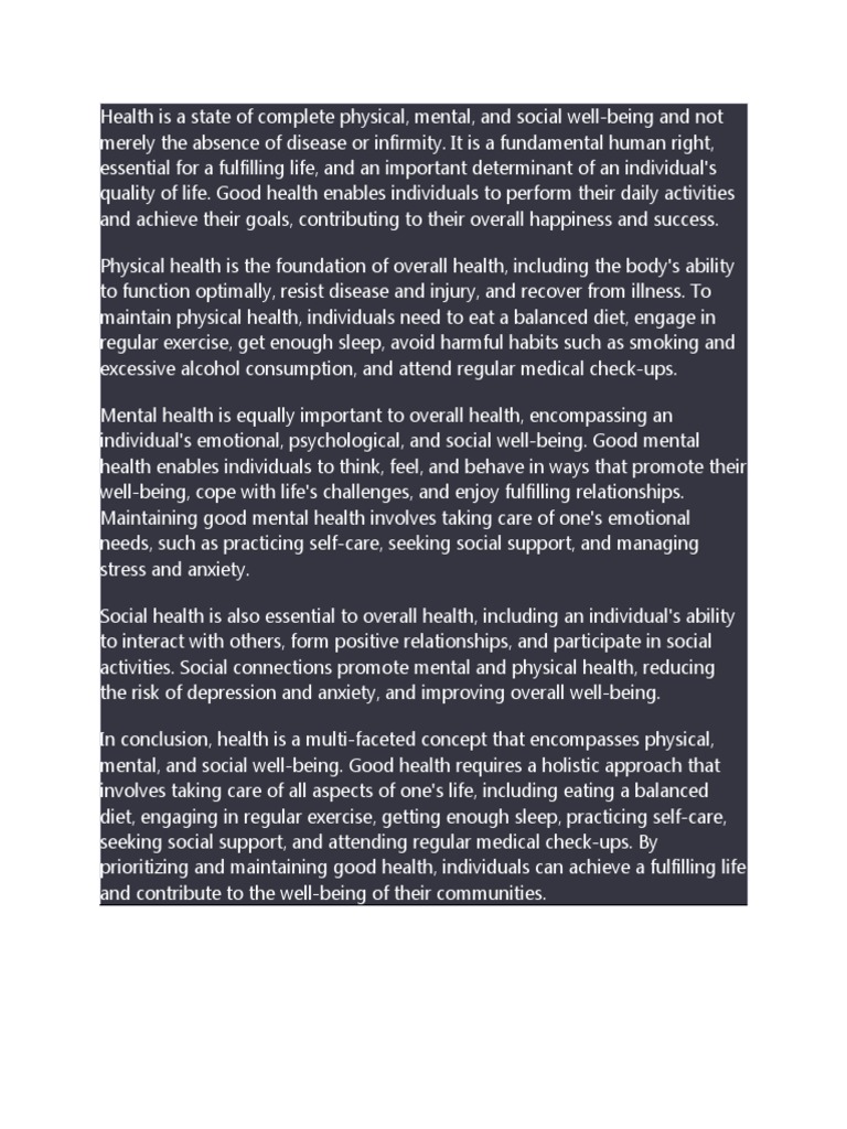 Health Is Wealth | PDF