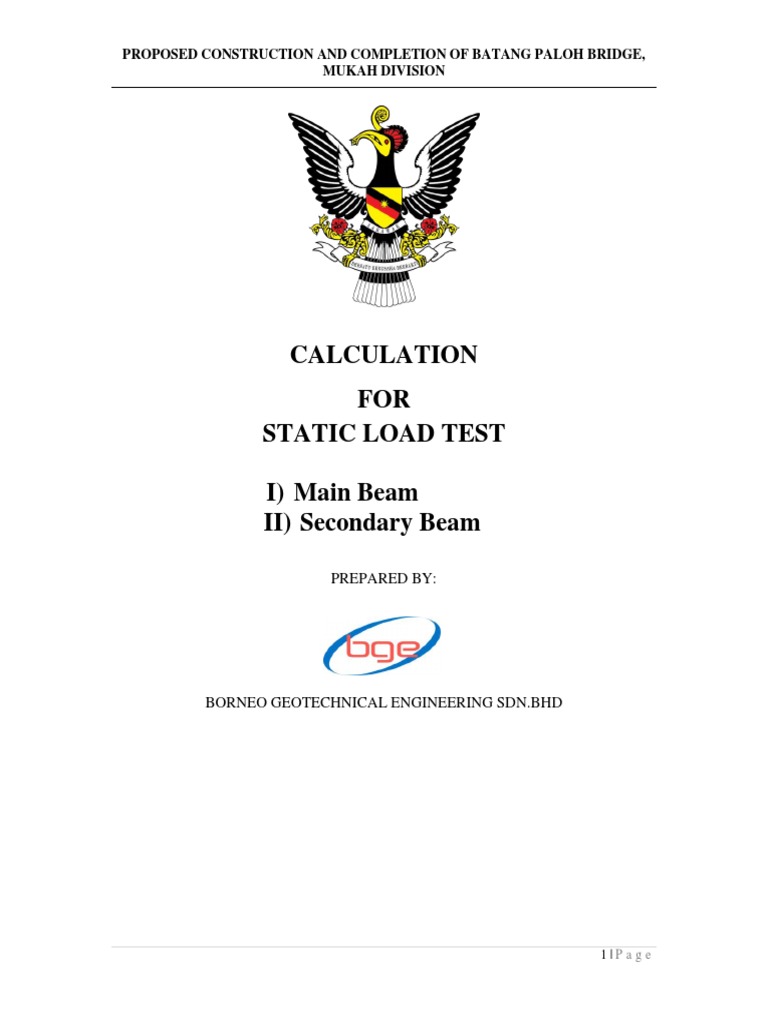 Calculation Kentledge Design (I Beam) | PDF