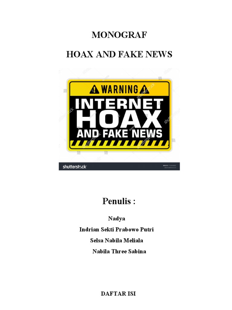 Hoax and Fake News Monograf | PDF