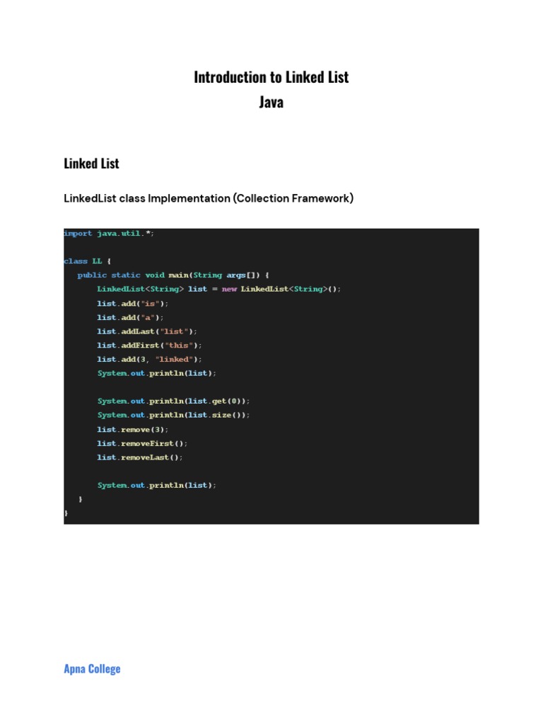 Linked List - Insertion and Deletion PDF | PDF | Software Engineering ...