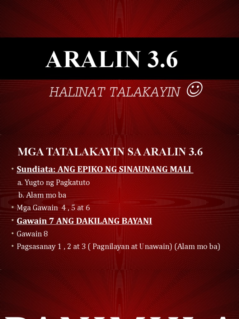 Aralin 3.6: Halinat Talakayin | PDF