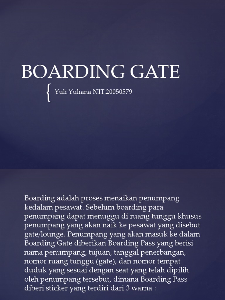 Boarding Gate | PDF