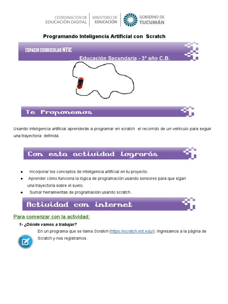 3° Ano Secundaria Programando Inteligencia Artificial Con Scratch PDF | PDF | Scratch (lenguaje ...