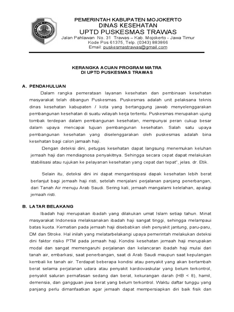 02 Lampiran Kap Program Matra | PDF | Kesehatan Holistik