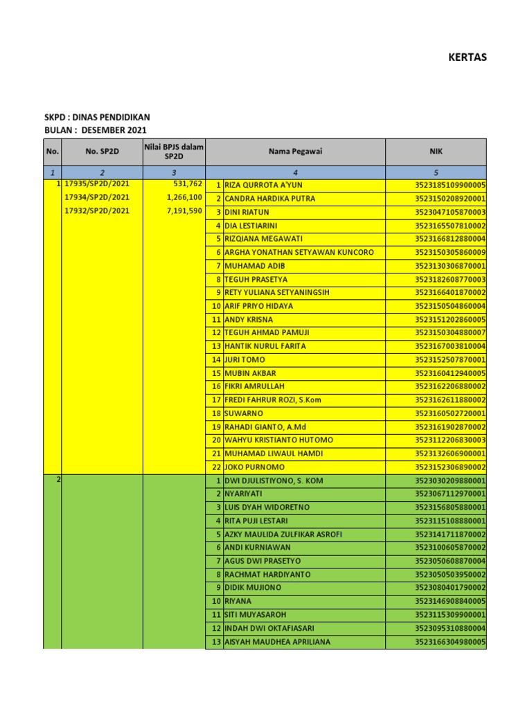 03.rekap - Perhitungan BPJS - PPNPN - 2023 | PDF