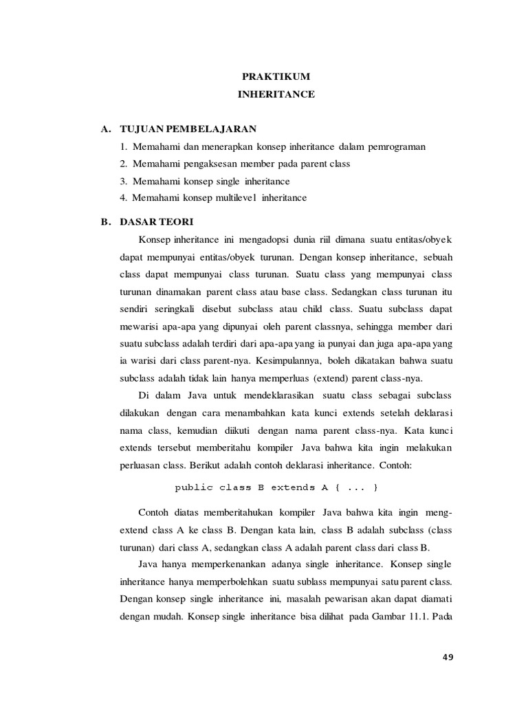 Pemrograman Inheritance dalam Java | PDF | Karier & Perkembangan