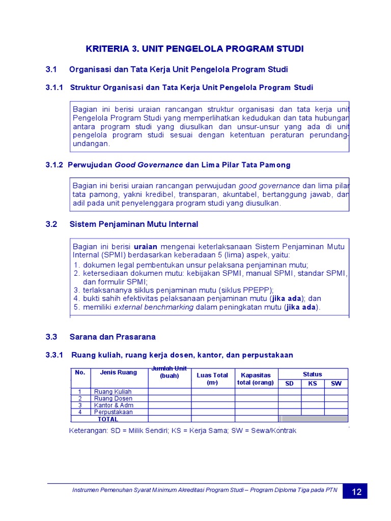 Instrumen Pembukaan Program Sarjana Terapan Untuk PTN | PDF