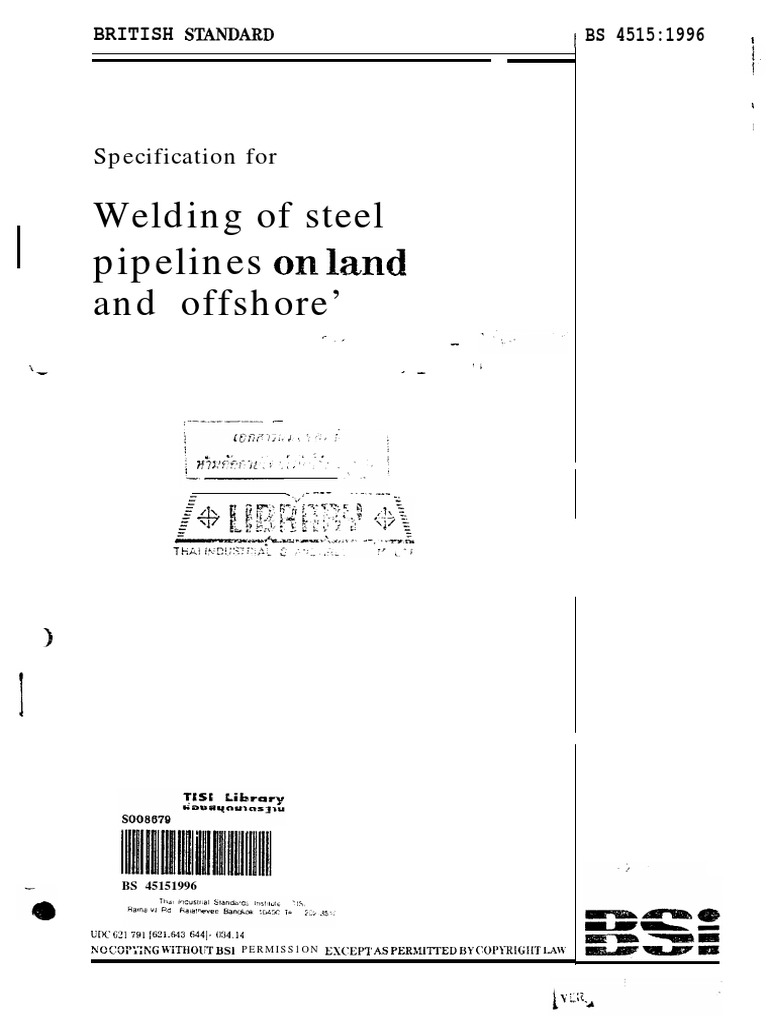 BS4515 - 1996 | PDF | Construction | Welding