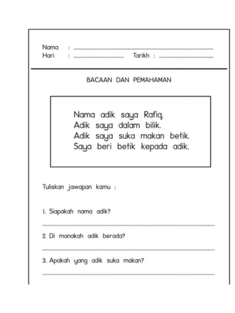 Tadika 2 | PDF