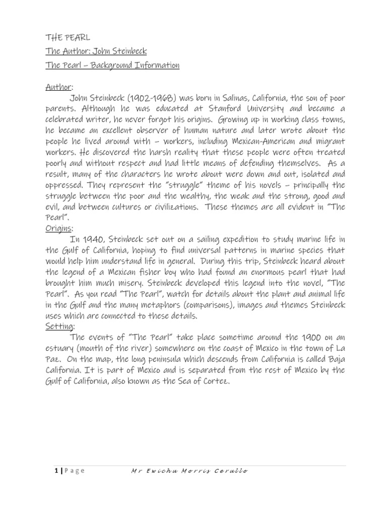 S.3 LITERATURE The PEARL PDF | PDF