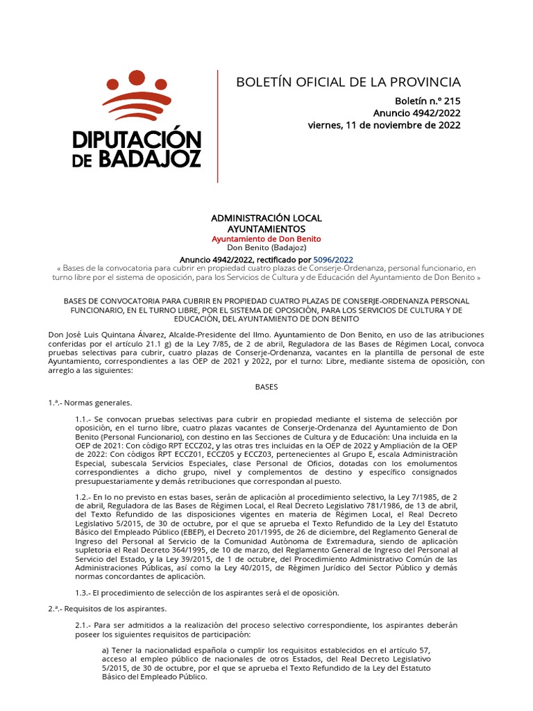 Bases Conserje-Ordenanza | PDF | Privacidad de la información | Esfera ... Bases Conserje-Ordenanza | PDF | Privacidad de la información | Esfera ...