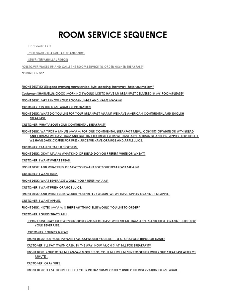 Fbs Script | PDF | Western Cuisine | Home