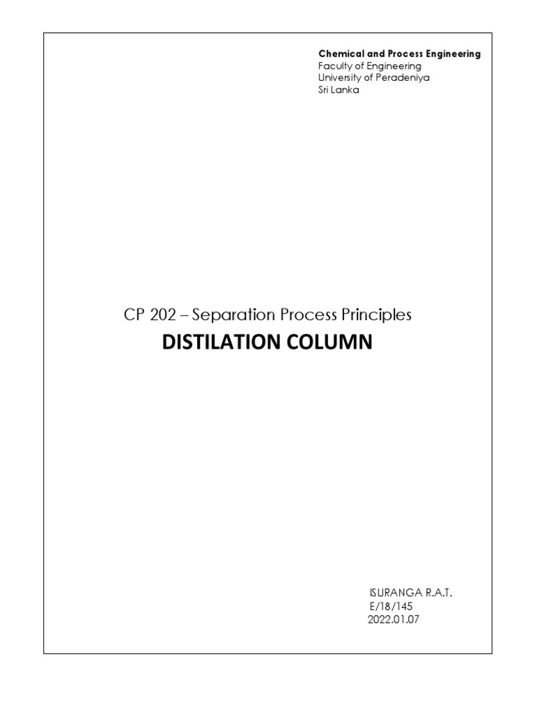 This Is A Sample Document | PDF | Distillation | Chemical Engineering