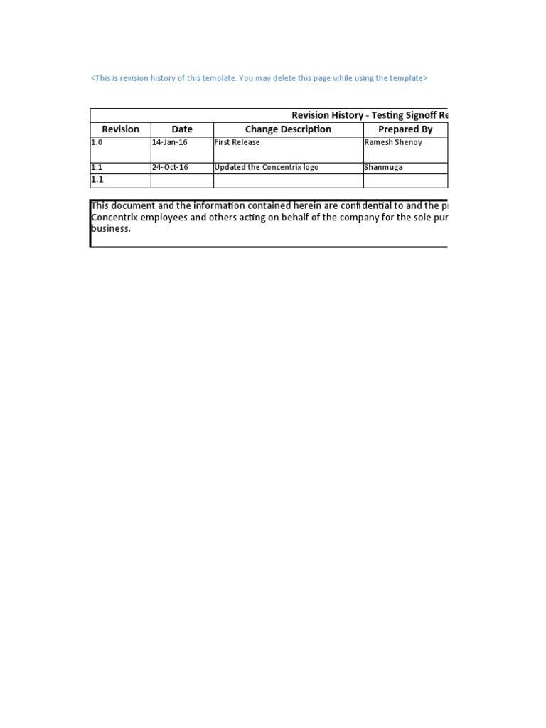 Testing Sign Off Report - Concentrix One-Release 6.07.01 - App and Web ...