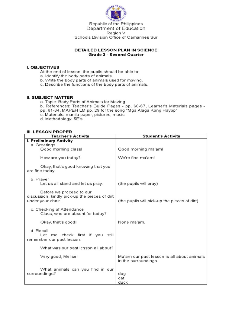Dlp Science Pdf Amphibian Mammals