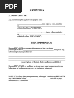 Employment Contract Tagalog | PDF