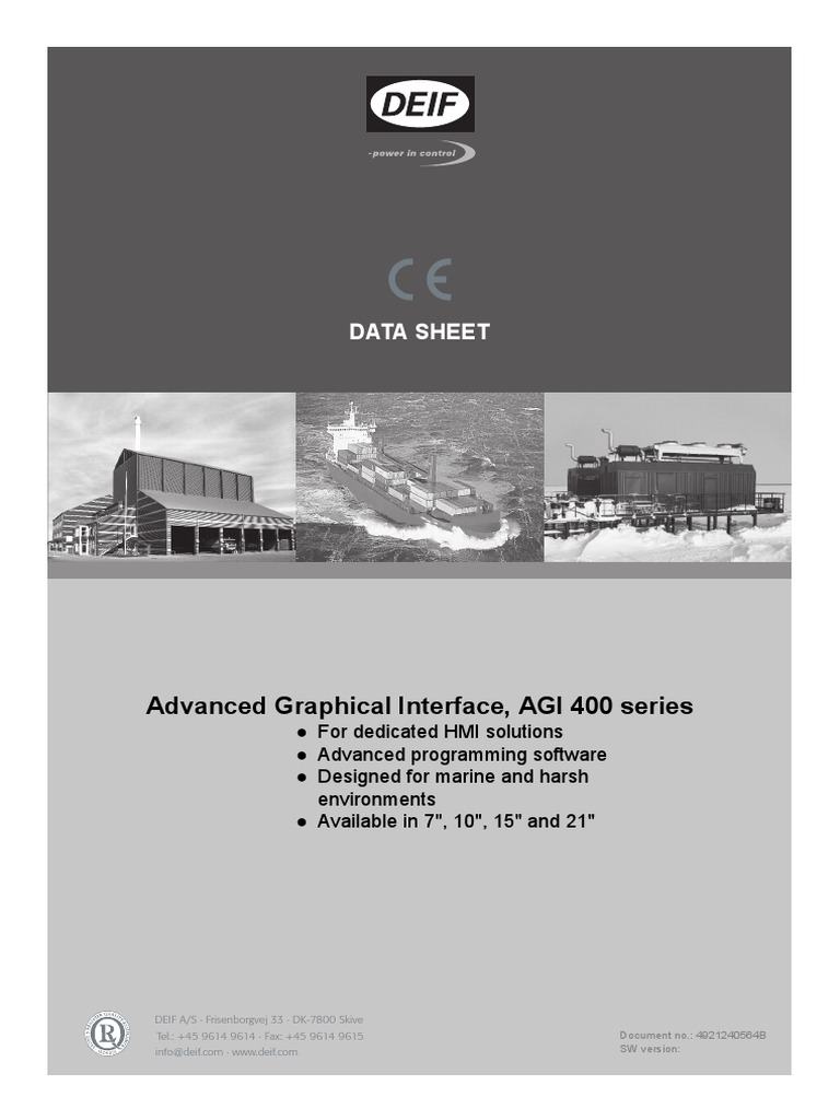 DATA SHEET Advanced Graphical Interface, AGI 400 Series | PDF | World ...