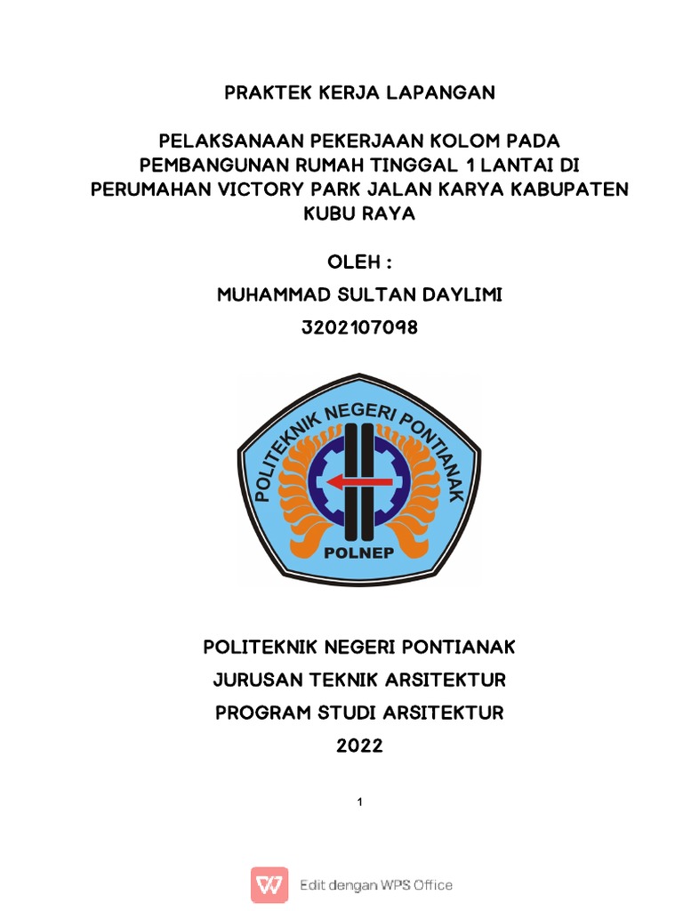 Laporan PKL Analisa Kolom | PDF