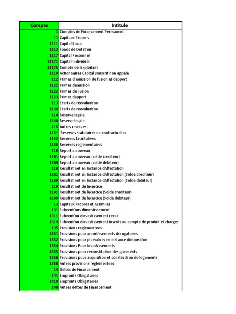 Plan-Comptable-Marocain-Excel (Formation) | PDF | Immobilisations | Dépréciation