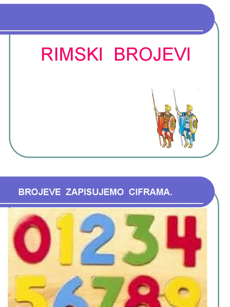 MM - Rimski Brojevi Do 1000 | PDF