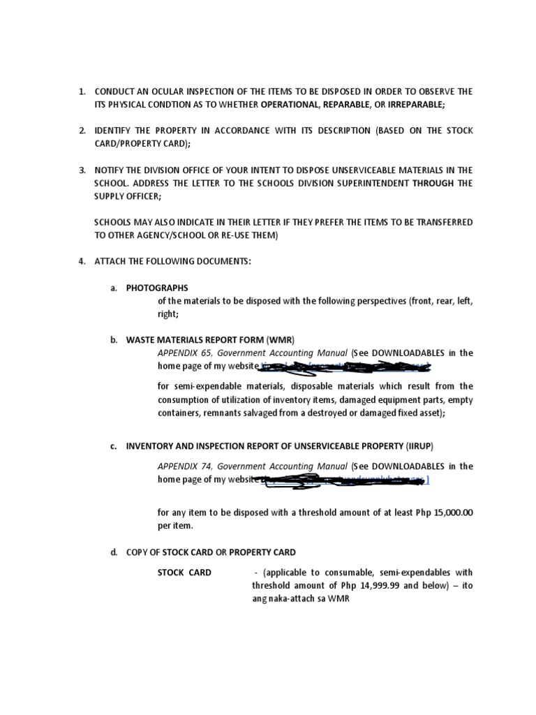 Guide disposal unserviceable materials | PDF | Business Economics ...