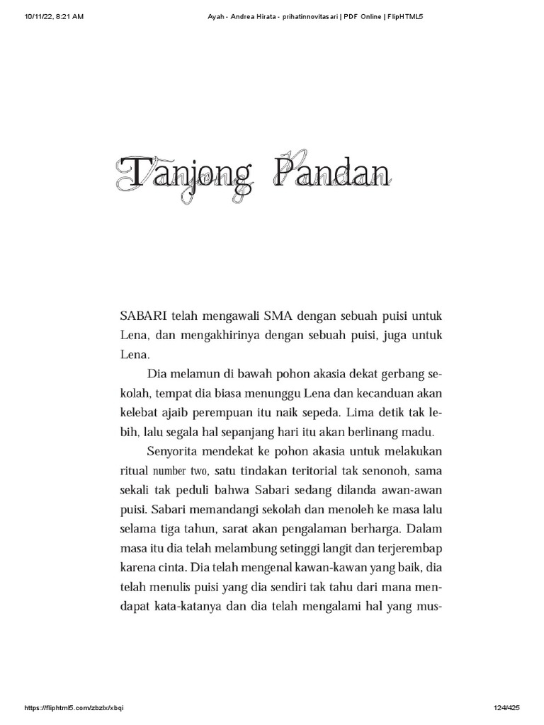 Ayah Andrea Hirata Prihatinnovitasari Pdf Online 124 141 Pdf Pdf