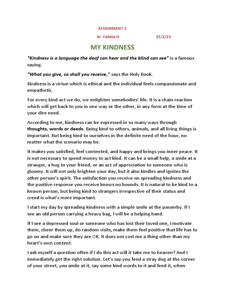 Acts of Kindness: Spreading Empathy, Compassion and Goodwill in Daily ...