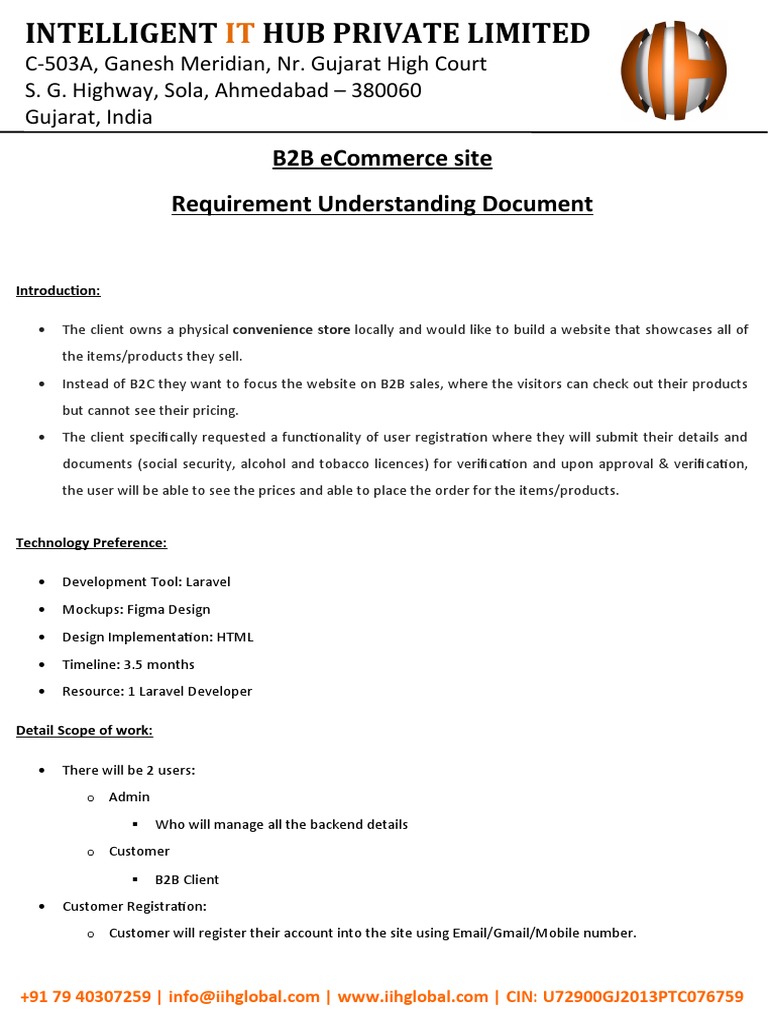 B2B eCommerce Site Development Plan | PDF | E Commerce | Computing