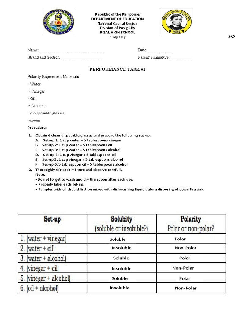 PT SCi | PDF | Chemical Polarity | Solubility