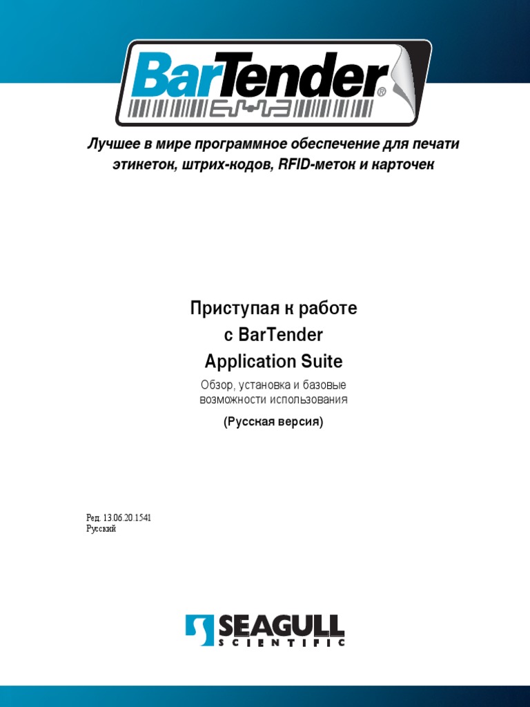 Rukovodstvo Pol-Zovatelya BarTender PDF | PDF