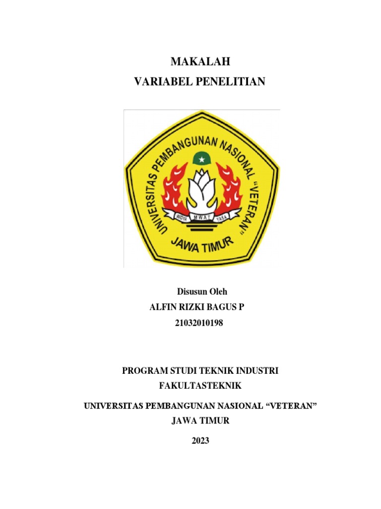 MAKALAH Variabel Penelitian | PDF