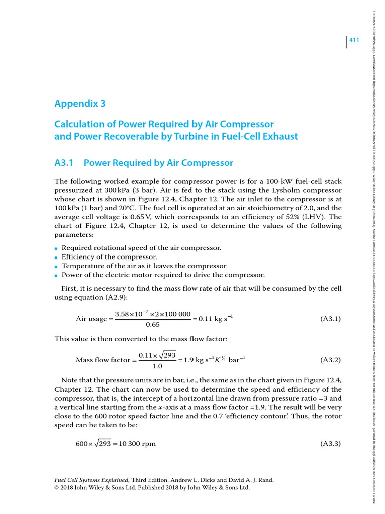 Calculation of Power Required by Air Compressor and Power | PDF ...