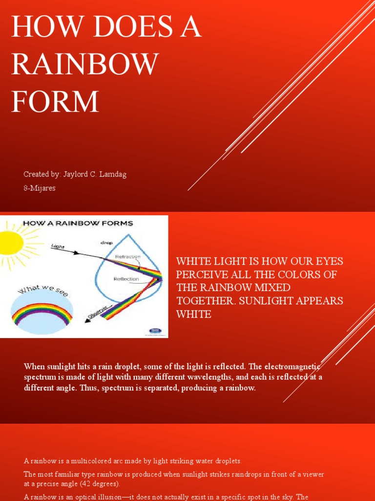 How Rainbows Form and Their Colors | PDF | Rainbow | Light