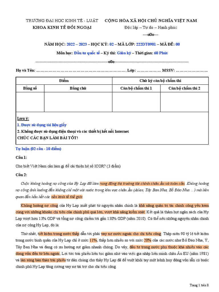 UEL - 2022-2023 - HK2 - 222DT0901 - GIUAKY - sáng (Tiếng Việt) | PDF