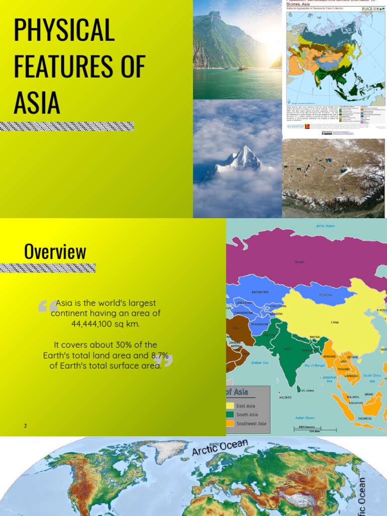 Physical Features of Asia Overview | PDF
