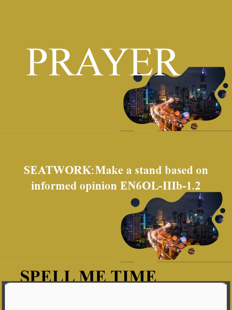 English 6 - March 8 2023 - SEATWORK Stand On An Informed Opinion | PDF ...