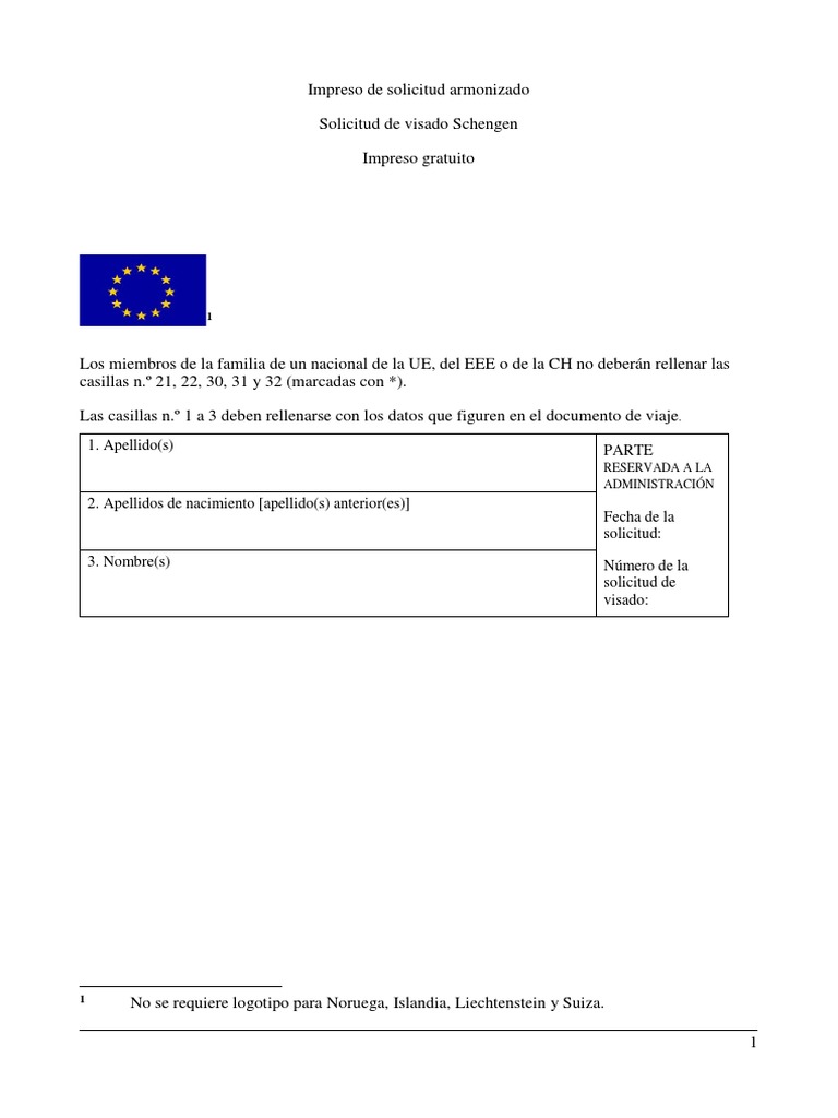 Schengen Visa Application Form Spanish | PDF | Visa de viaje | Pasaporte