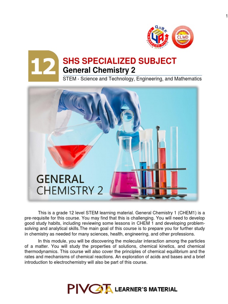 Shs Specialized Subject: General Chemistry 2 | PDF | Chemical Polarity ...