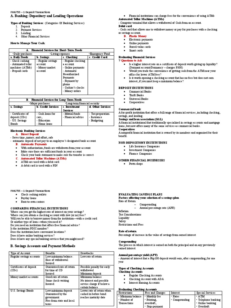 1-Deposit Transaction | Download Free PDF | Transaction Account | Cheque