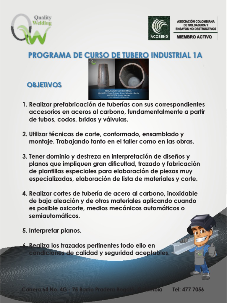 Curso de Tubero Industrial 1A | PDF | Soldadura | Construcción