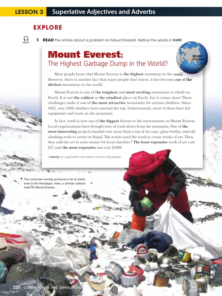 Superlatives Adjectives and Adverbs - Practice PDF | PDF | Mount ...