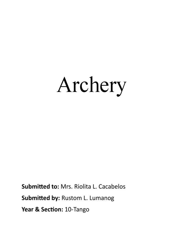 Archery | PDF