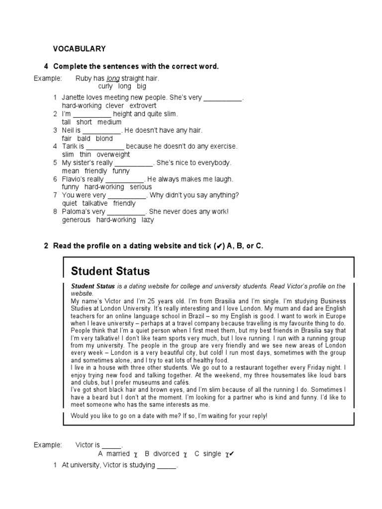 English Test 1 | PDF
