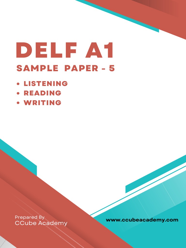 DELF A1 Sample Paper With Answer Key 2 | PDF