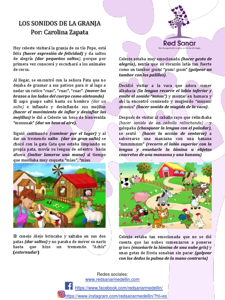 Cuento Los Sonidos de La Granja | PDF